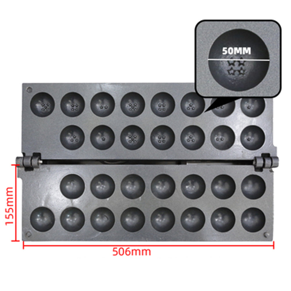 Ball Shaped Waffle Lollipop Pan Stainless Steel Commercial Cake Pop Wa ...